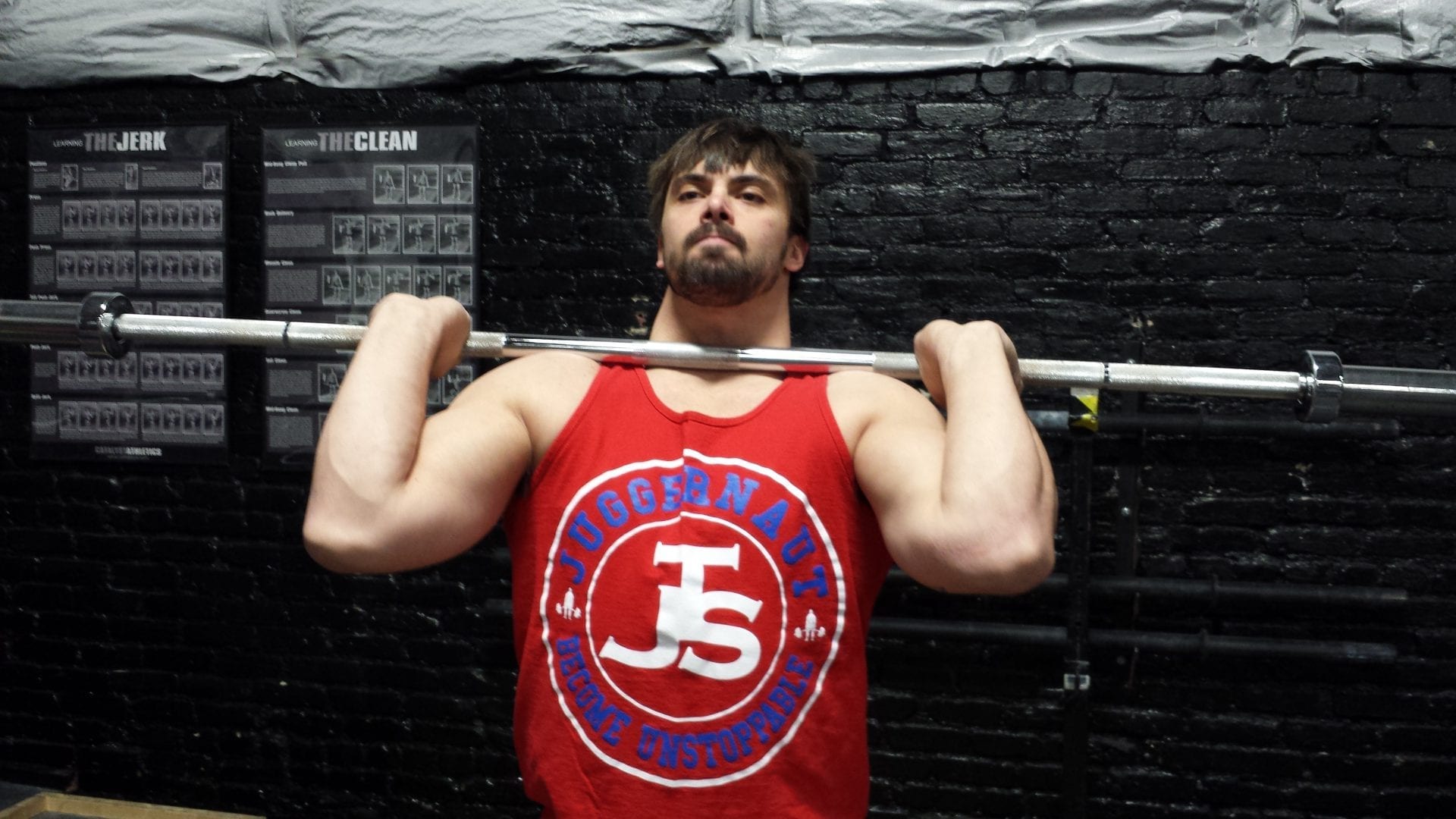 Proper Front rack, Front view | Juggernaut Training Systems